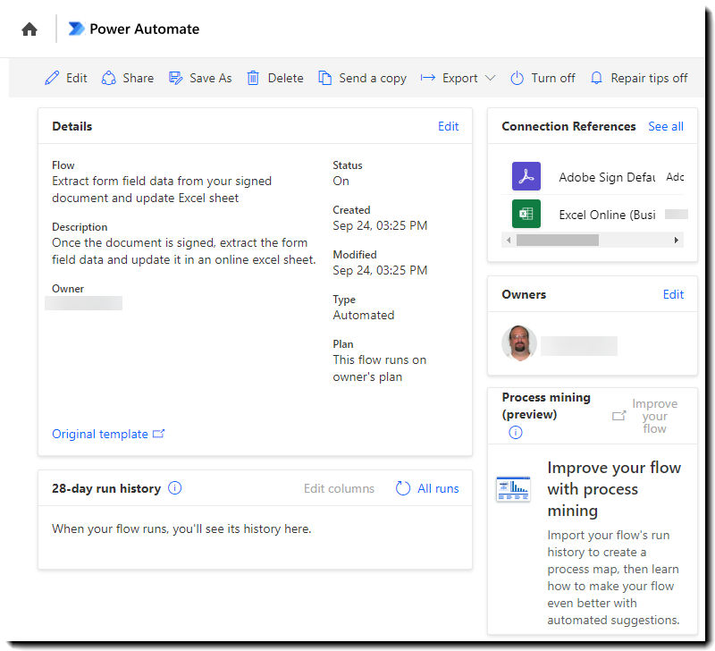 Extract field data from your signed document and update Excel sheet